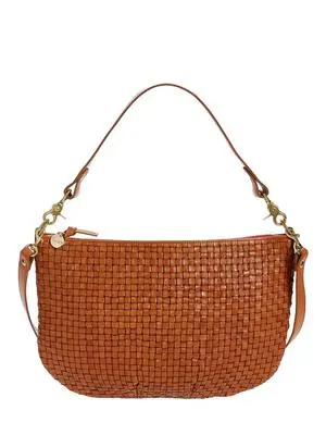 Clare V. Moyen Messenger Bag - Natural Woven Checker