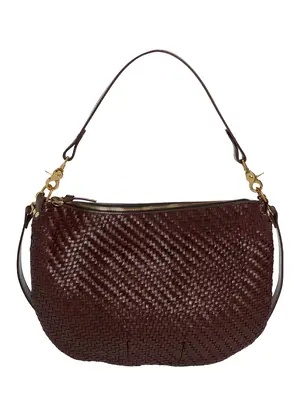 Clare V. Clare V. Moyen Messenger Bag Plum Woven