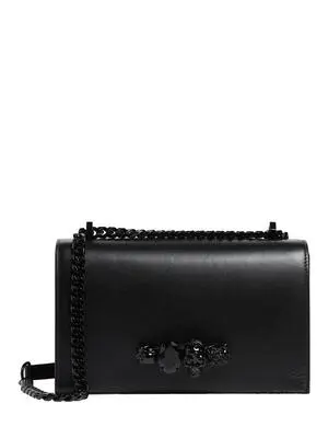 Alexander McQueen Leather Crossbody Knuckle Bag - Black