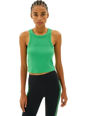 Splits59 Kiki Ribbed Cropped Tank Grass
