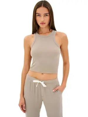Splits59 Kiki Rib Tank Top - Latte