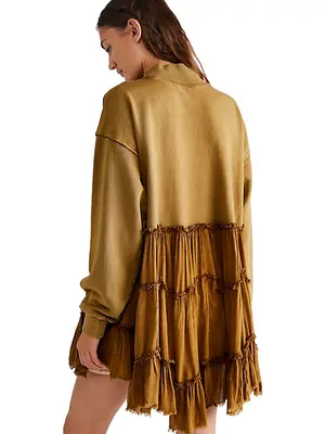 Free People We The Free Pixie Sweatshirt Golden Olive