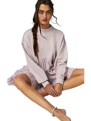Free People We The Free Pixie Sweatshirt Lavender Light