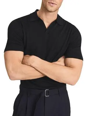 REISS Reiss Duchie Merino Polo Shirt Navy