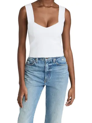 A.L.C. Jordana Crop Top - White