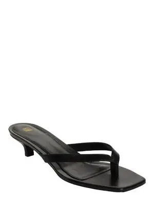 TOTEME Kitten Heel Flip Flop - Black