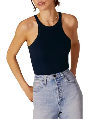 FAVORITE DAUGHTER Favorite Daughter The Favorite Rib Tank Navy
