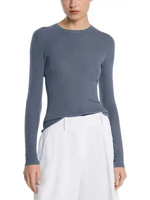 Michael Kors Cashmere Hutton Rib Top - Lake