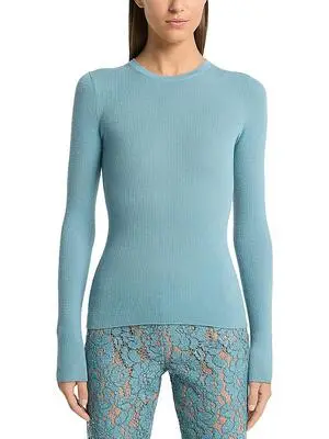 Michael Kors Cashmere Hutton Rib Top - Seaglass
