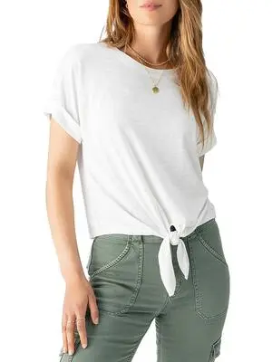 Sanctuary Tie-front Tee - White