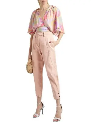 IRO PARIS IRO Viklay Pleated Cotton-Twill Tapered Jeans