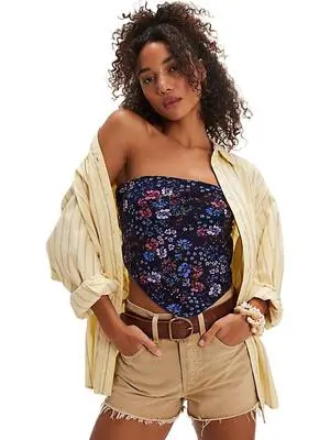 Free People Raya Bandana Top - Blue Bird Combo