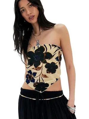 Free People Bandana Tube Top - Tea Combo
