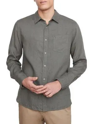 Vince Linen Button-up Shirt Sycamore