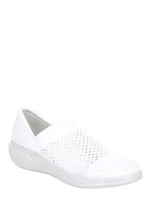 LIFESTRIDE BZees Charlie Knit Slip-On Sneaker White