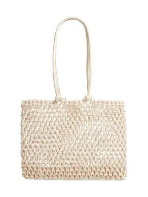 Clare V. Sandy Woven Market Tote - Natural