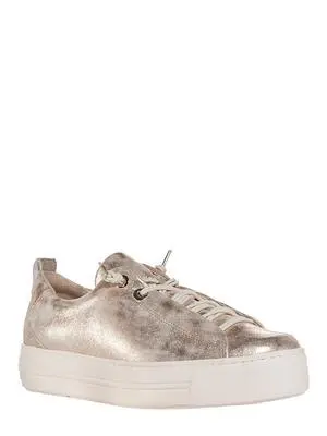 Paul Green Faye Platform Sneakers - Mineral Antic Metallic