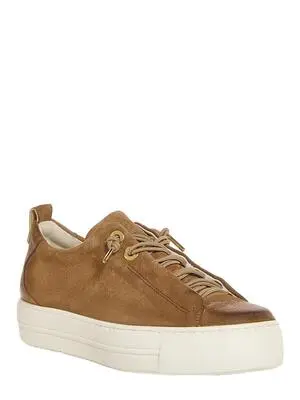Paul Green Faye Platform Sneakers - Sisal Twice