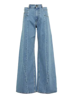 MAISON MARGIELA Décortiqué High-rise Wide-leg Jeans - Blue