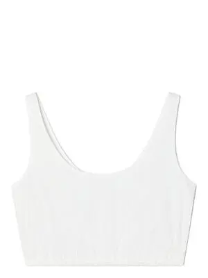 Tory Burch Tory Burch Cotton Poplin Tank White