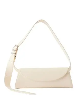 JIL SANDER Cannolo Leather Shoulder Bag - Neutrals
