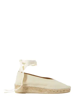CastaÑer Castañer + Net Sustain Gea Canvas Espadrilles Ivory