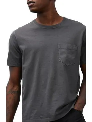 Billy Reid Washed Organic Cotton Pocket T-shirt - Black
