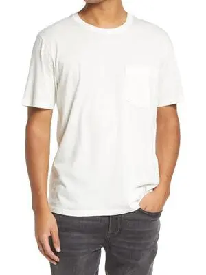 Billy Reid Washed Organic Cotton Pocket T-shirt - White