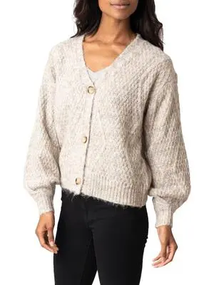 GIBSONLOOK Gigi Cable Knit Cardigan - Oatmeal