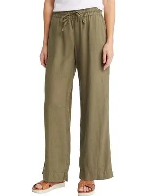 Tommy Bahama Tommy Bahama Two Palms Linen Wide Leg Pants Tea Leaf
