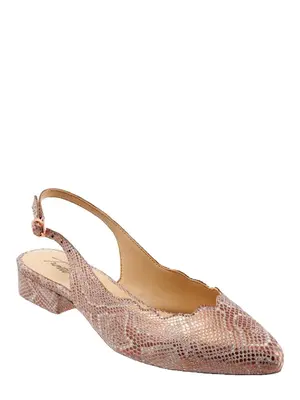 Trotters Trotters Joselyn Slingback Flat Rose Gold Metallic