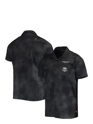 THE WILD COLLECTIVE Portland Timbers Abstract Cloud Button-up Shirt - Black