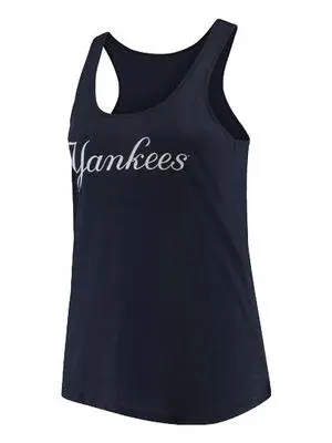 SOFT AS A GRAPE New York Yankees Racerback Tank Top - Navy