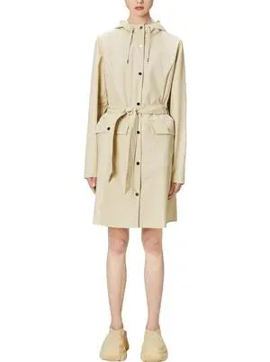 Rains Rains Curve Waterproof Belted Jacket Dune
