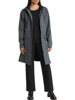 Rains Rains Curve Waterproof Belted Jacket Slate