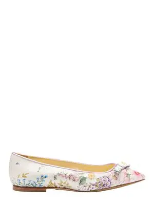 Sarah Flint Natalie Flat - White Floral Silk