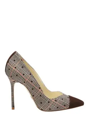 Sarah Flint Perfect Pump 100 Espresso Glen Check Textile