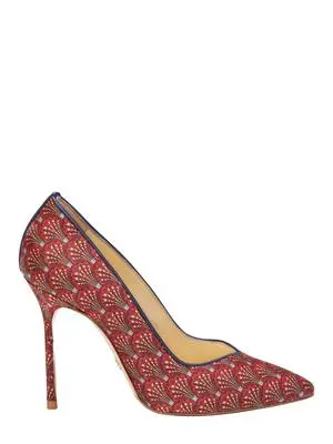 Sarah Flint Perfect Pump 100 Red Vienna Jacquard
