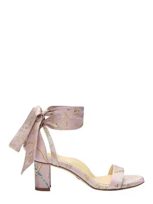 Sarah Flint Perfect Block Sandal 60 - Pink Holts Garden Silk