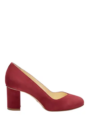 Sarah Flint Round Toe Pump With Block Heel Red