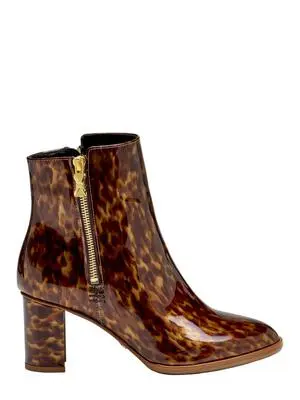 Sarah Flint Perfect Zip Bootie 70 - Tortoise Patent