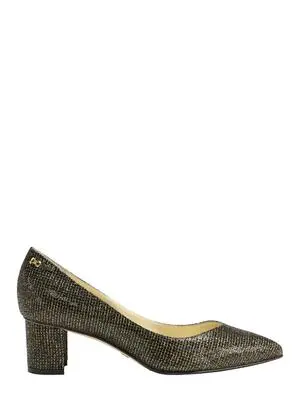 Sarah Flint Perfect Emma Saffiano Pump Black & Gold Sparkle