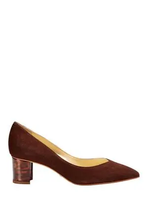 Sarah Flint Perfect Emma Saffiano Pump Espresso Suede