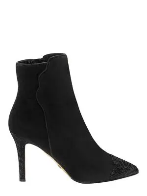 Sarah Flint Perfect Dress Bootie 90 Black Velvet & Crystal