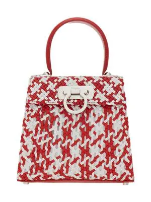 FERRAGAMO Iconic Top Handle Bag Red