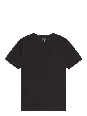 RHONE Rhone Reign Short Sleeve In Black. Black Heather