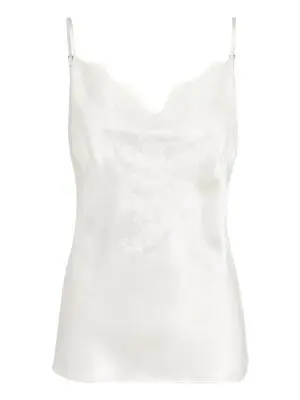 MARJOLAINE Silk Lace-trimmed Camisole - Ivory