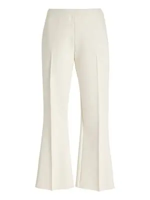 HIGH SPORT Kick Stretch-Cotton Knit Cropped Flare Pants