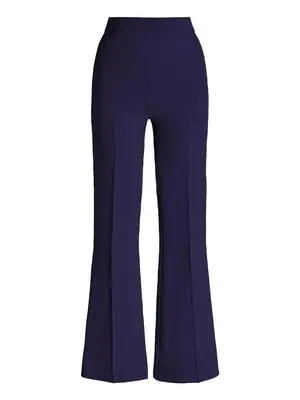 HIGH SPORT Kick Stretch-cotton Knit Cropped Flare Pants - Navy