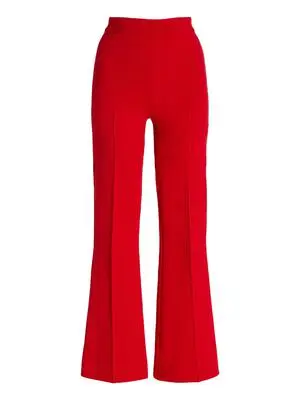 HIGH SPORT Kick Stretch-Cotton Knit Cropped Flare Pants